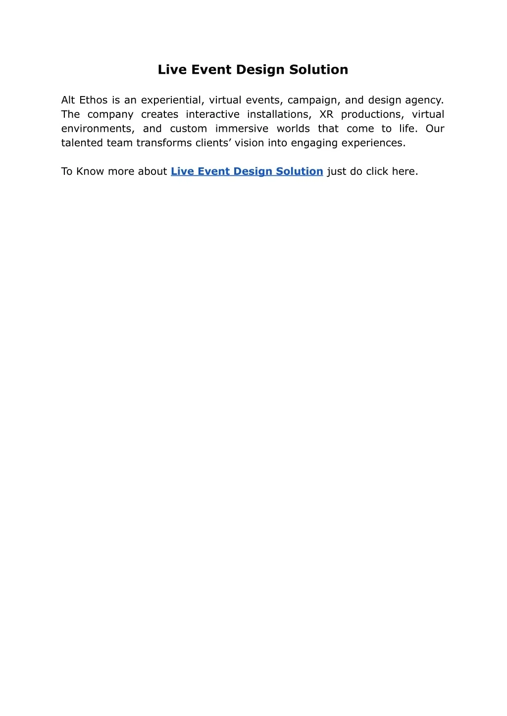 PPT - Live Event Design Solution PowerPoint Presentation, free download ...