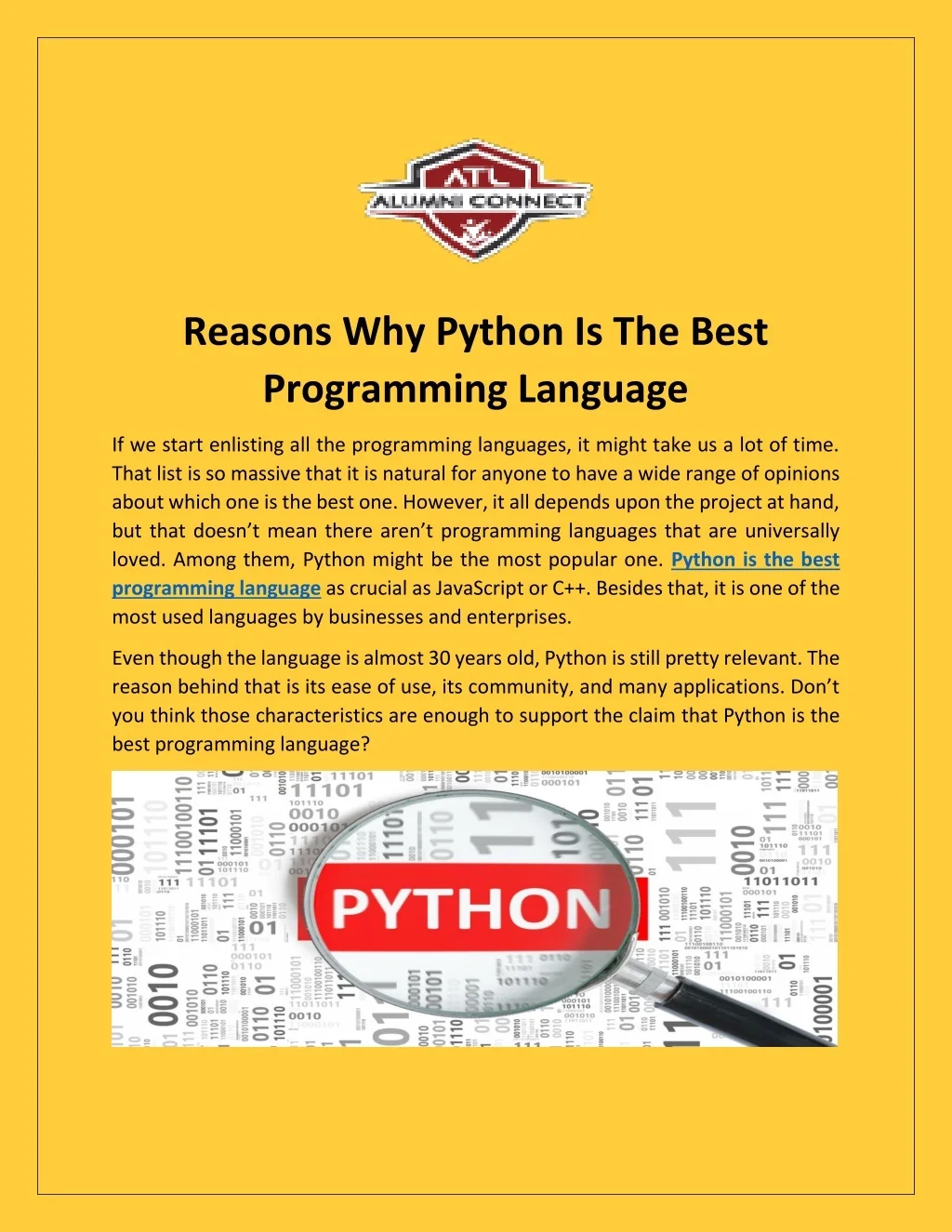 PPT - Reasons Why Python Is The Best Programming Language PowerPoint Presentation - ID:11267656