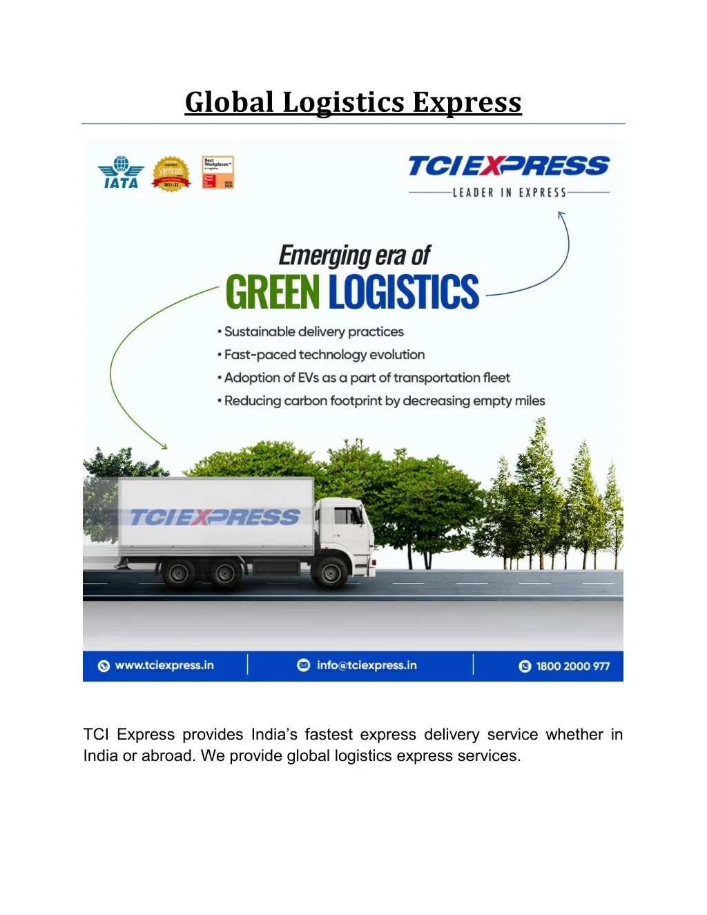 PPT - Global Logistics Express PowerPoint Presentation, free download ...