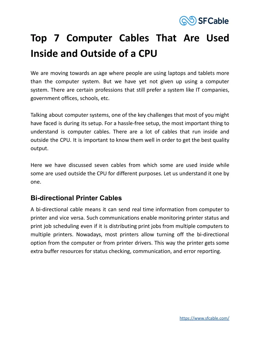 PPT - Top 7 Computer Cables That Are Used Inside and Outside of a CPU ...