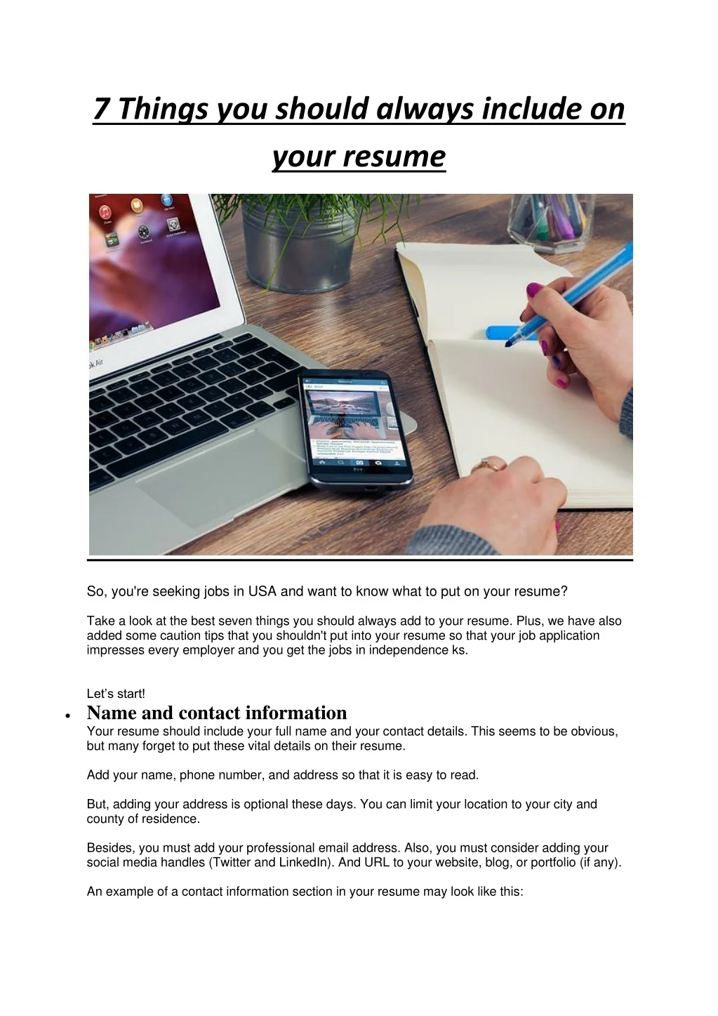 PPT - 7 Things you should always include on your resume PowerPoint ...