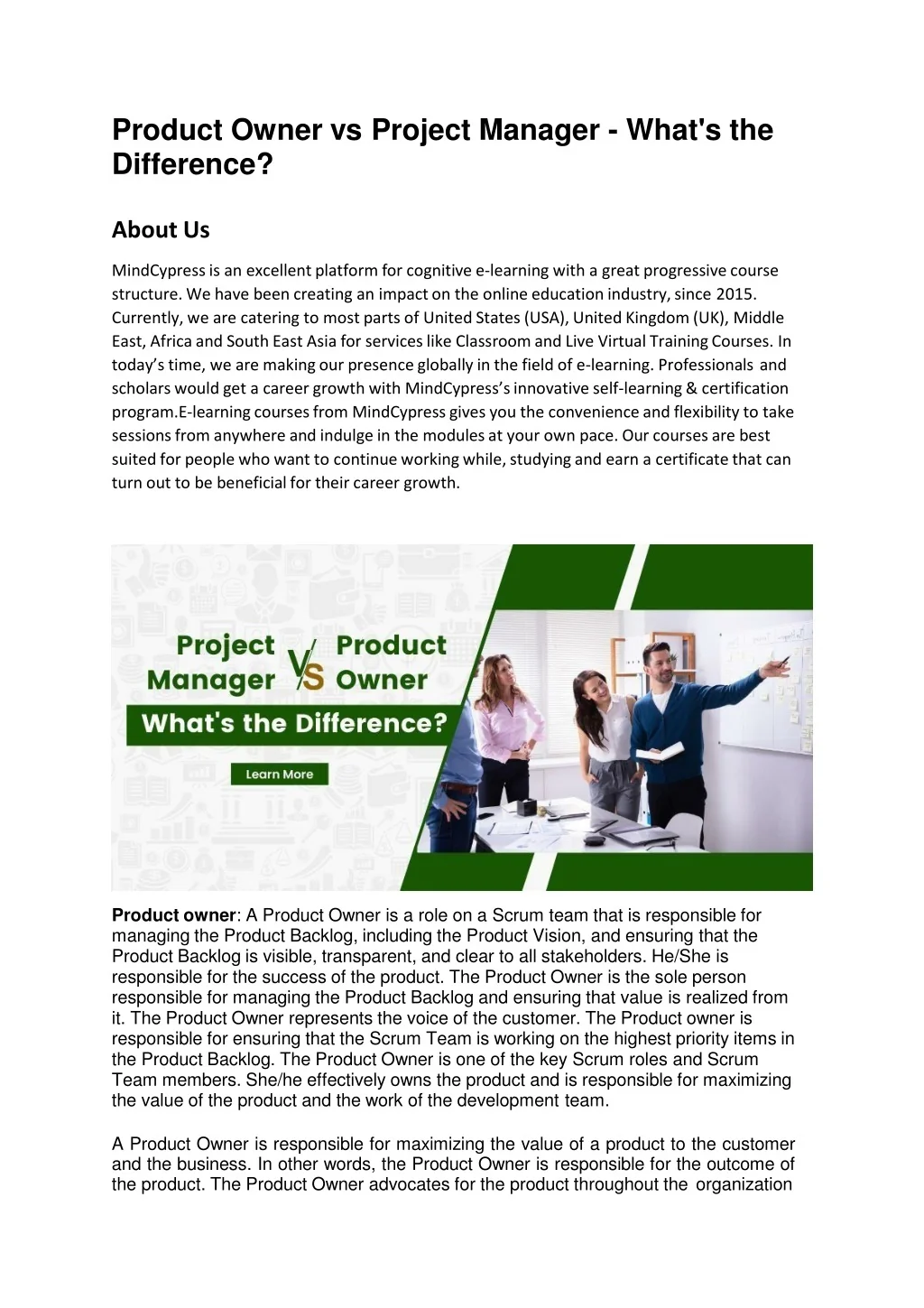 PPT - Product Owner vs Project Manager - What's the Difference ...