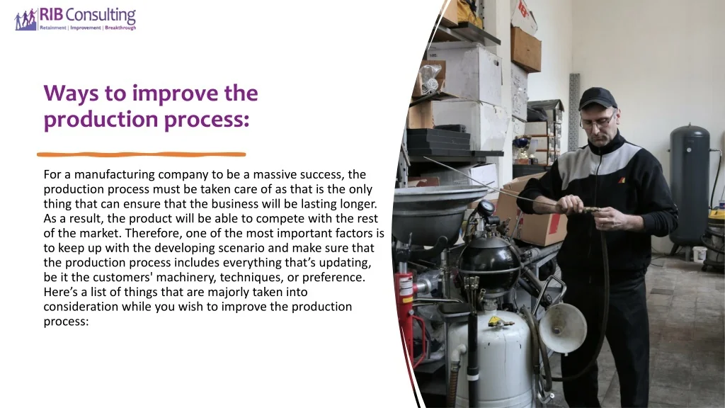 PPT - Ways to improve the production process PowerPoint Presentation ...