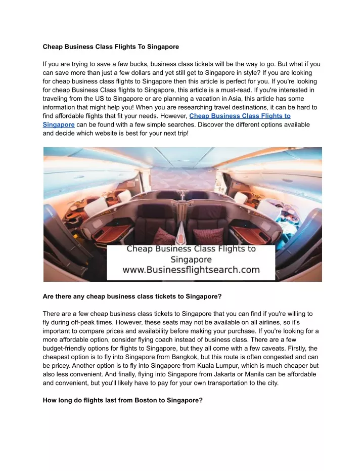PPT - Cheap Business Class Flights To Singapore PowerPoint Presentation ... PPT - Cheap Business Class Flights To Singapore PowerPoint Presentation ...