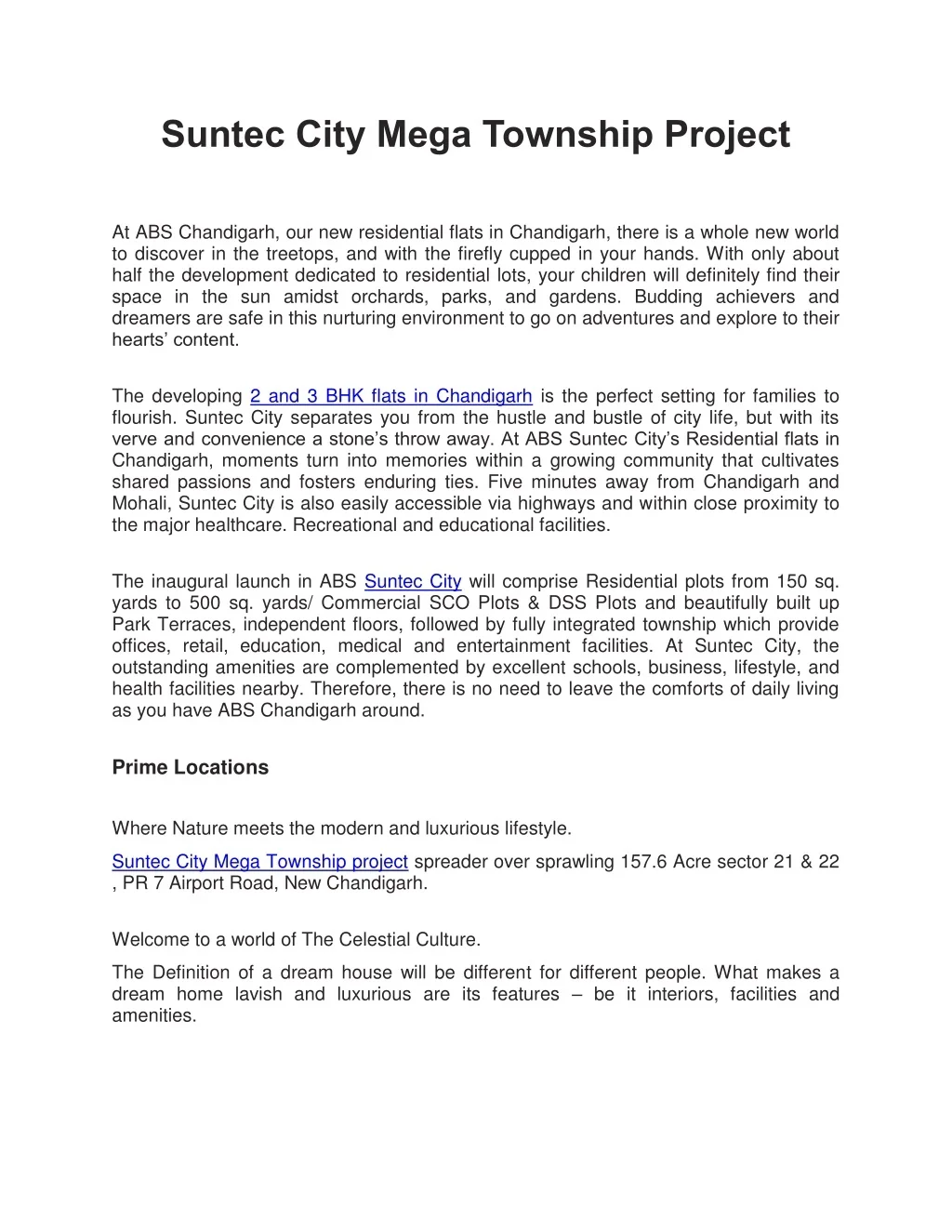 PPT - Suntec City Mega Township Project PowerPoint Presentation, free ...