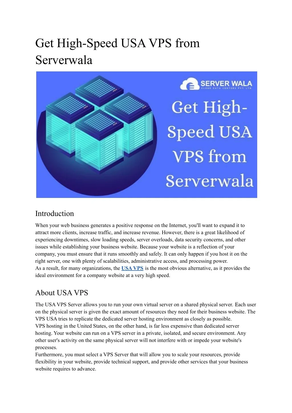 PPT - Get High-Speed USA VPS from Serverwala PowerPoint Presentation ...