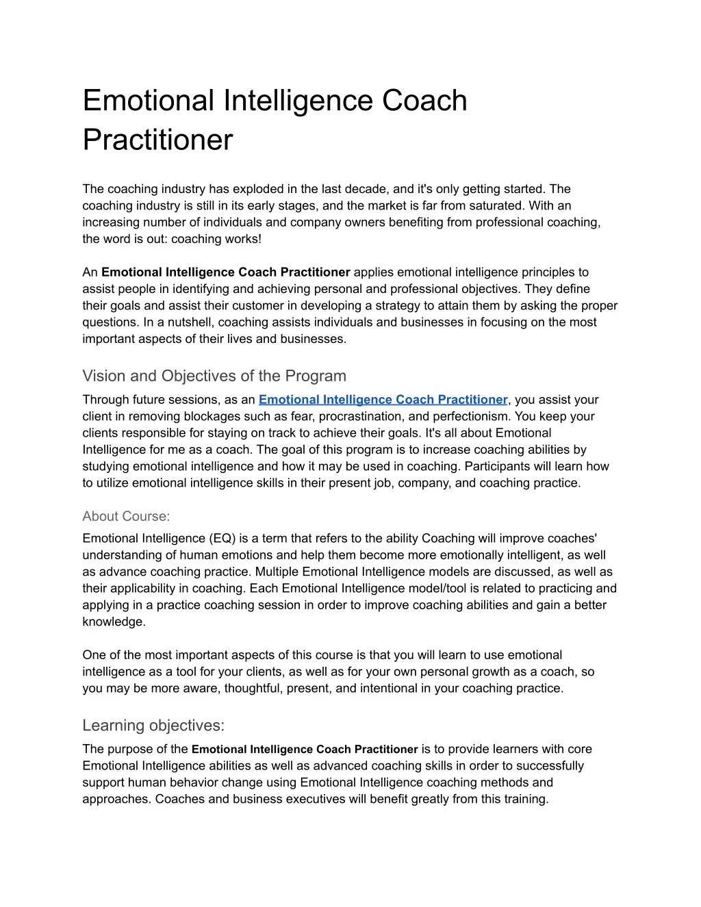 PPT - Emotional Intelligence Coach Practitioner (1) PowerPoint ...