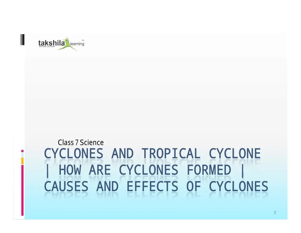 PPT - Cyclones and Tropical Cyclone class 7 science PowerPoint ...