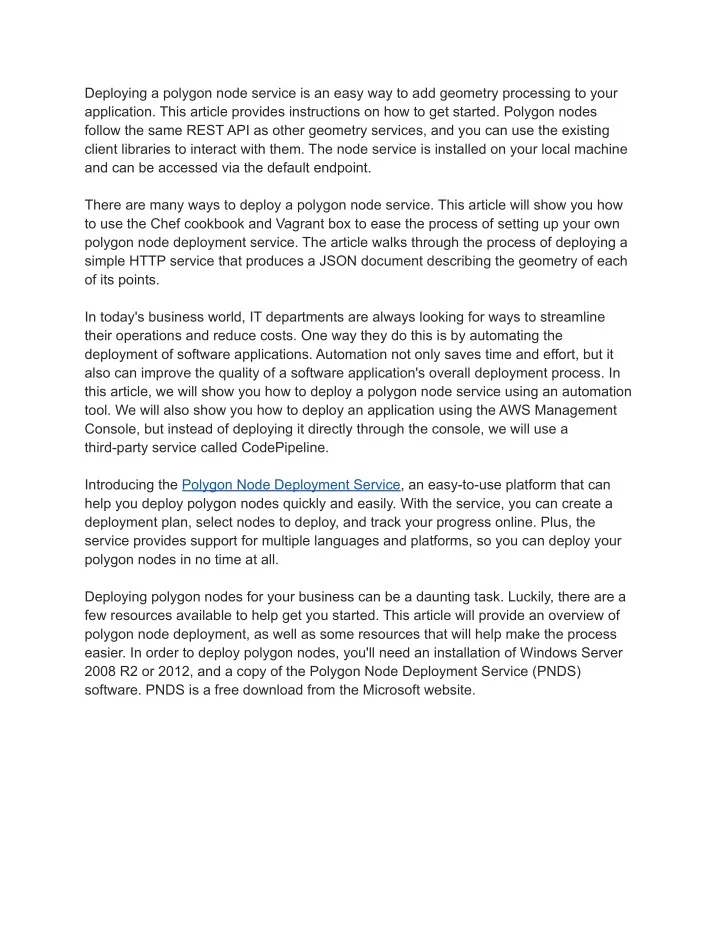PPT - How to get started with polygon node deployment Service ...