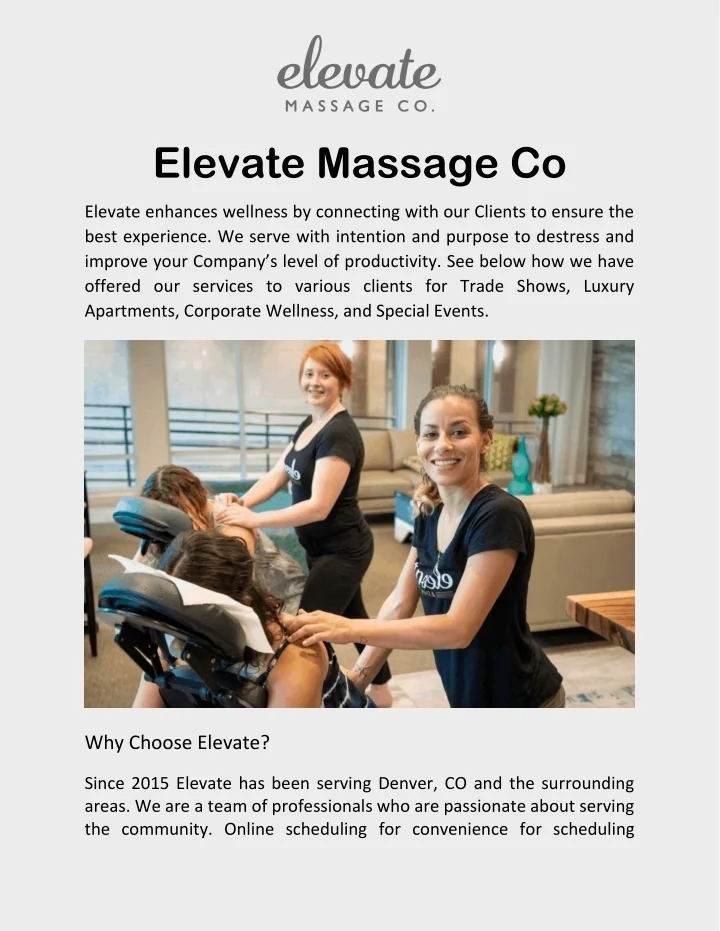 PPT - On-Site Chair Massage Services In Colorado | Elevate Massage Co ...