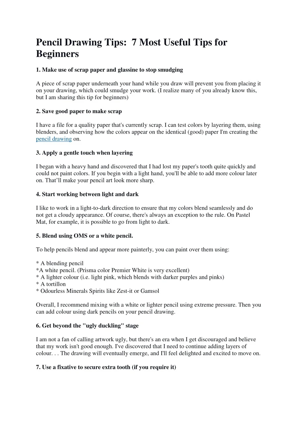 PPT - Pencil-Drawing-Tips-7-Most-Useful-Tips-For-Beginners PowerPoint ...