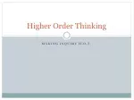 PPT - Assessing Higher Order Thinking Skills PowerPoint Presentation ...