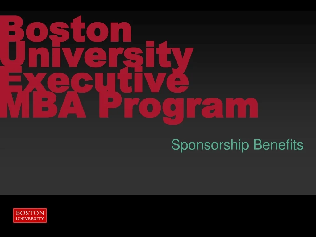 PPT - Boston University Executive MBA Program PowerPoint Presentation ...