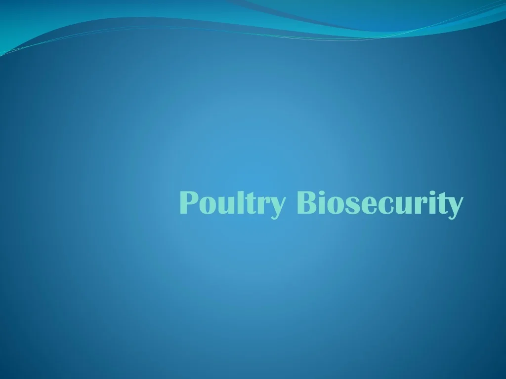 PPT - Poultry Biosecurity PowerPoint Presentation, free download - ID ...