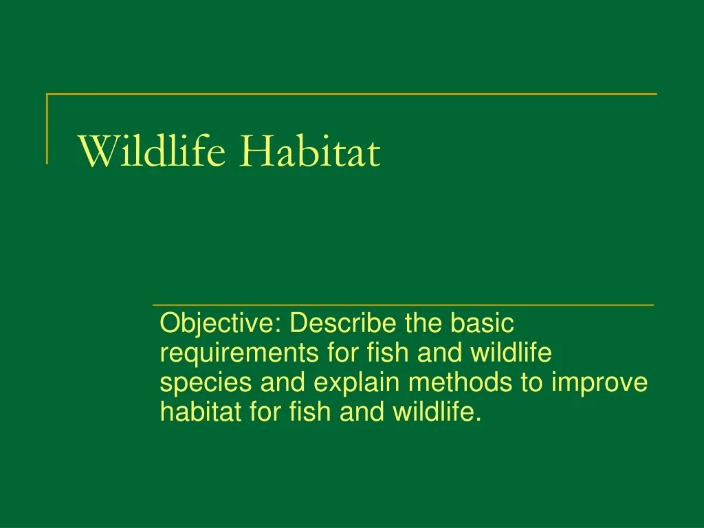 PPT - Wildlife Habitat PowerPoint Presentation, free download - ID:9288531