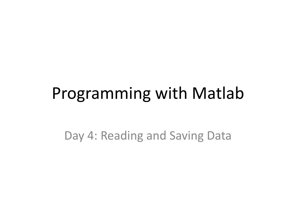 PPT - Programming with Matlab PowerPoint Presentation, free download ...