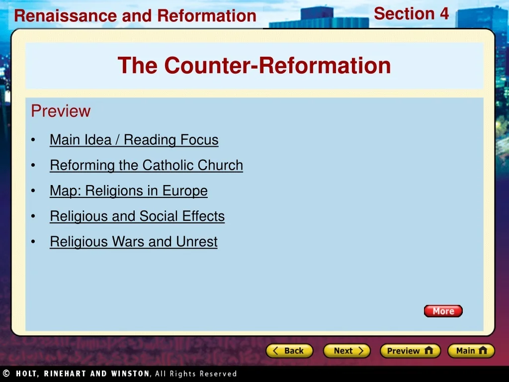 PPT - The Counter-Reformation: Reforming the Catholic Church PowerPoint ...