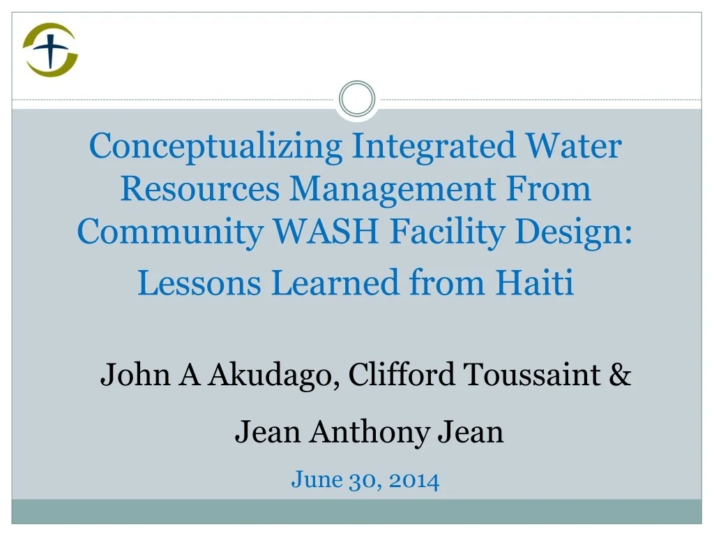 PPT - Conceptualizing Integrated Water Resources Management From ...
