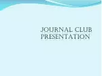 PPT - Journal Club Presentation PowerPoint Presentation, free download ...