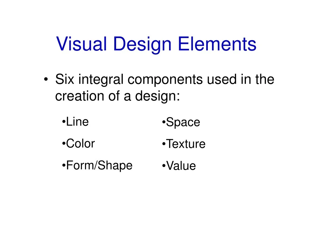 PPT - Visual Design Elements PowerPoint Presentation, free download ...