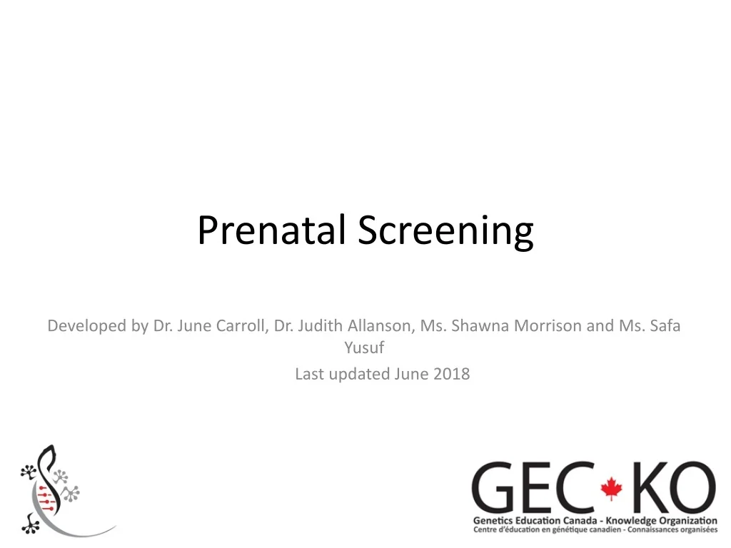 PPT - Prenatal Screening PowerPoint Presentation, free download - ID ...
