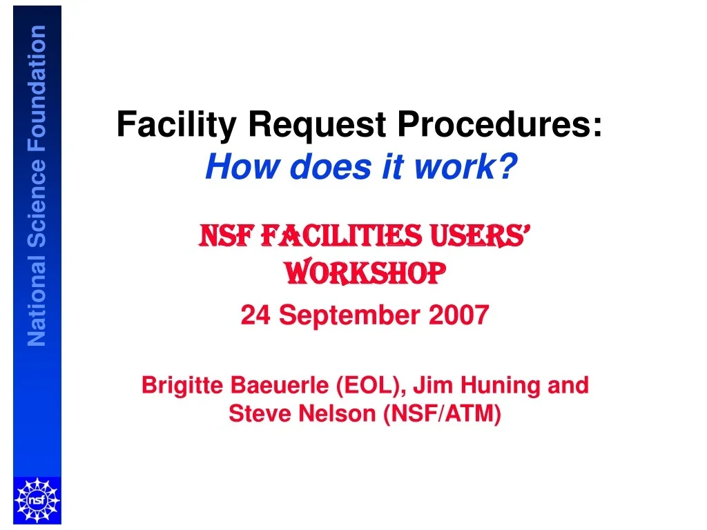 PPT - Facility Request Procedures: How does it work? PowerPoint ...