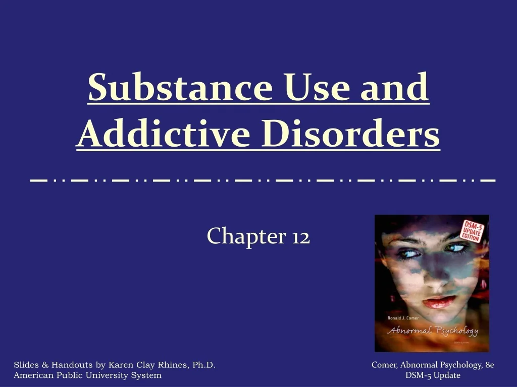 PPT - Substance Use Disorders: Causes and Effects PowerPoint ...