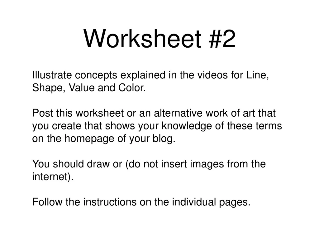 PPT - Art Concepts Exploration Worksheet PowerPoint Presentation, free ...
