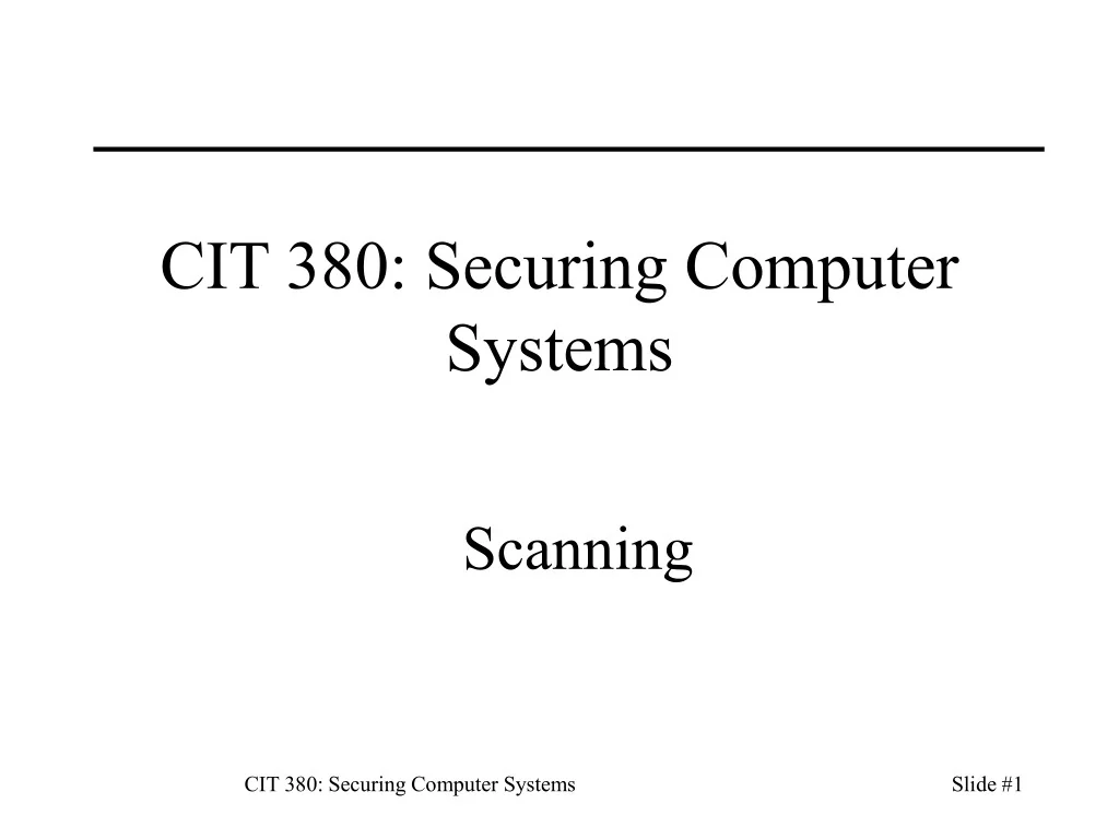 PPT - CIT 380: Securing Computer Systems PowerPoint Presentation, free ...