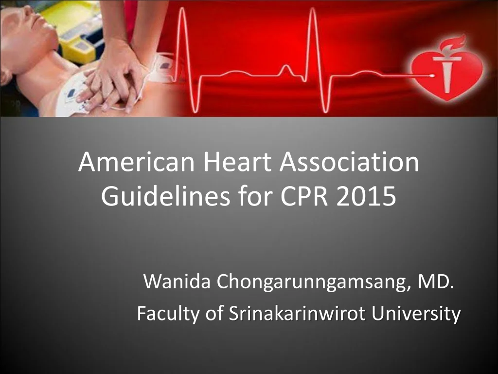 PPT - American Heart Association Guidelines for CPR 2015 PowerPoint ...
