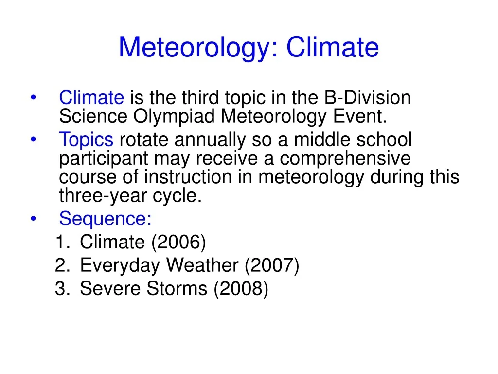 PPT - Meteorology: Climate PowerPoint Presentation, free download - ID ...