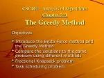 PPT - The Greedy Method PowerPoint Presentation, free download - ID:9453704
