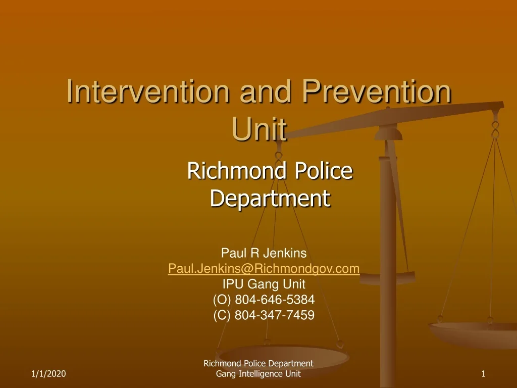 PPT - Gang Intervention and Prevention Unit by Richmond Police ...