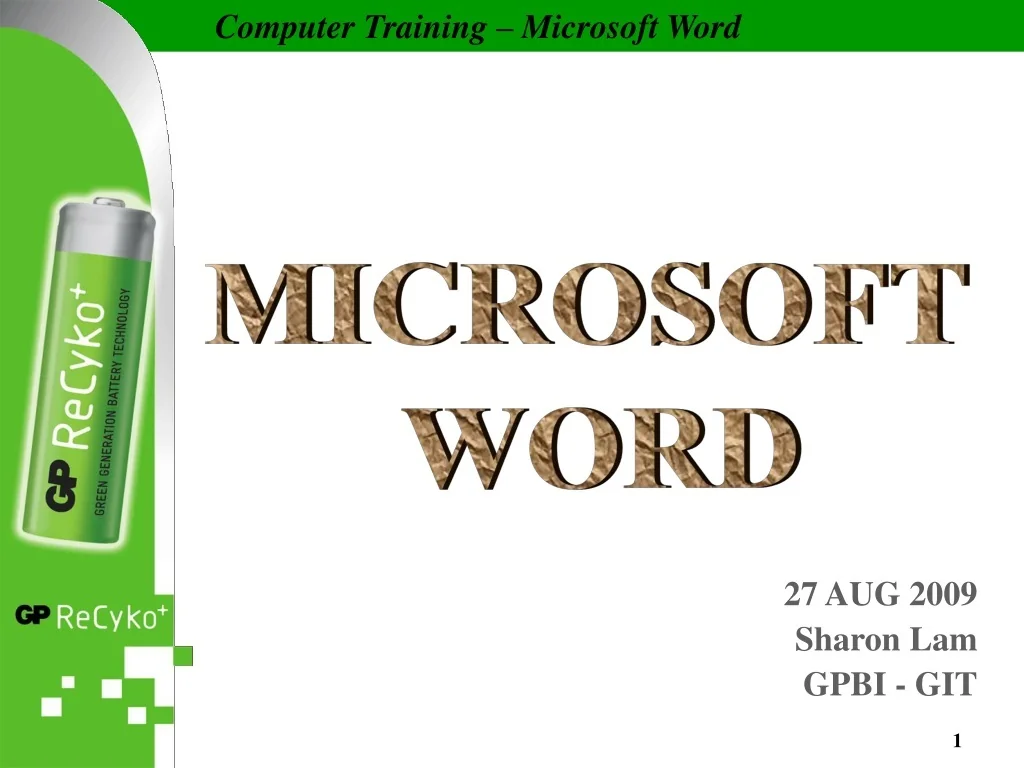 PPT - MICROSOFT WORD PowerPoint Presentation, free download - ID:9307036