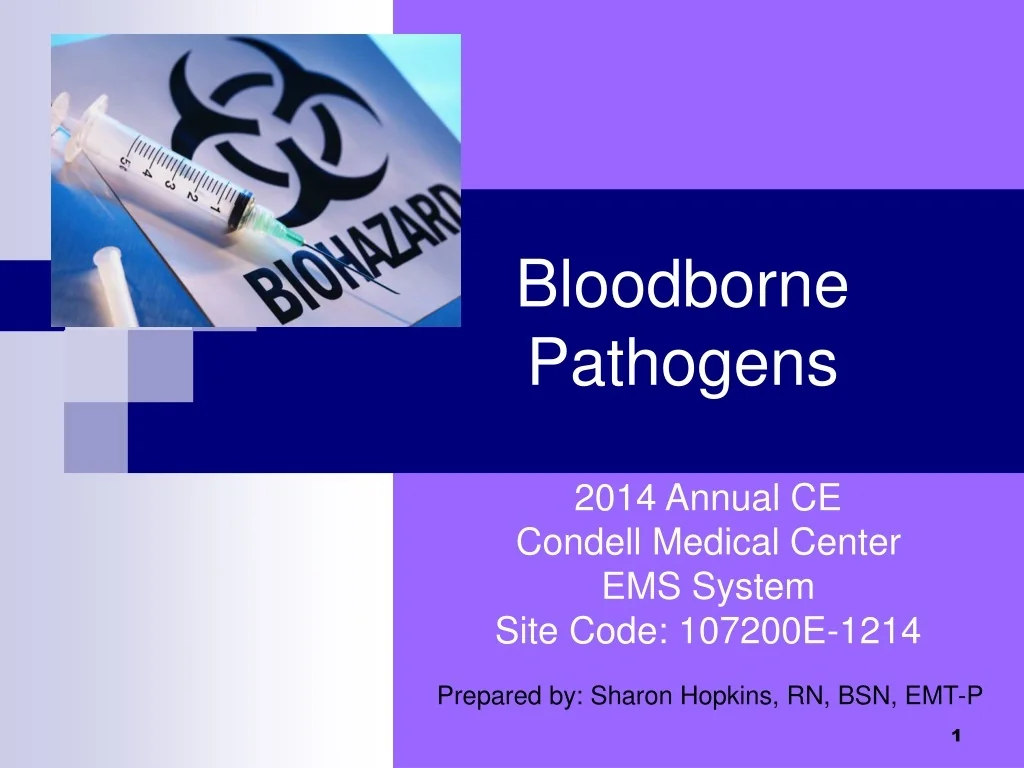 PPT - Bloodborne Pathogens Training for EMS Providers PowerPoint ...