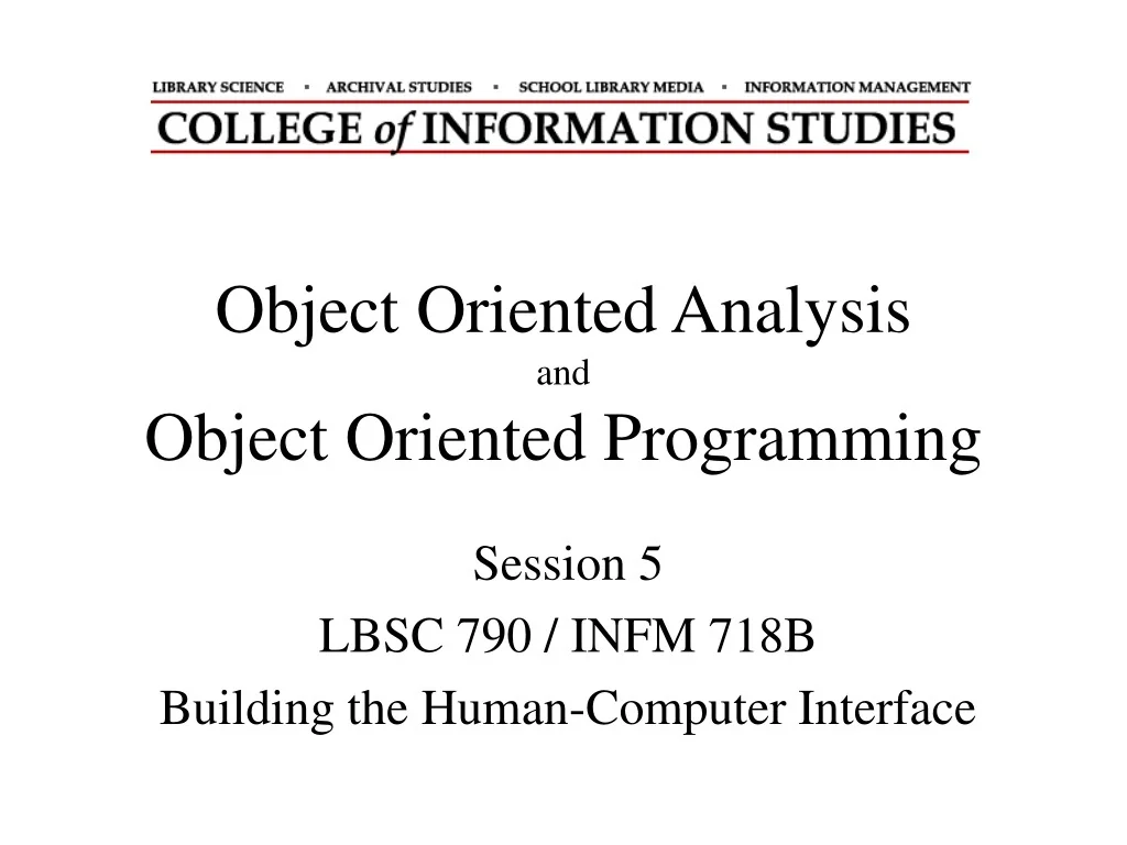 Ppt Object Oriented Programming Concepts Powerpoint Presentation Free Download Id9307684