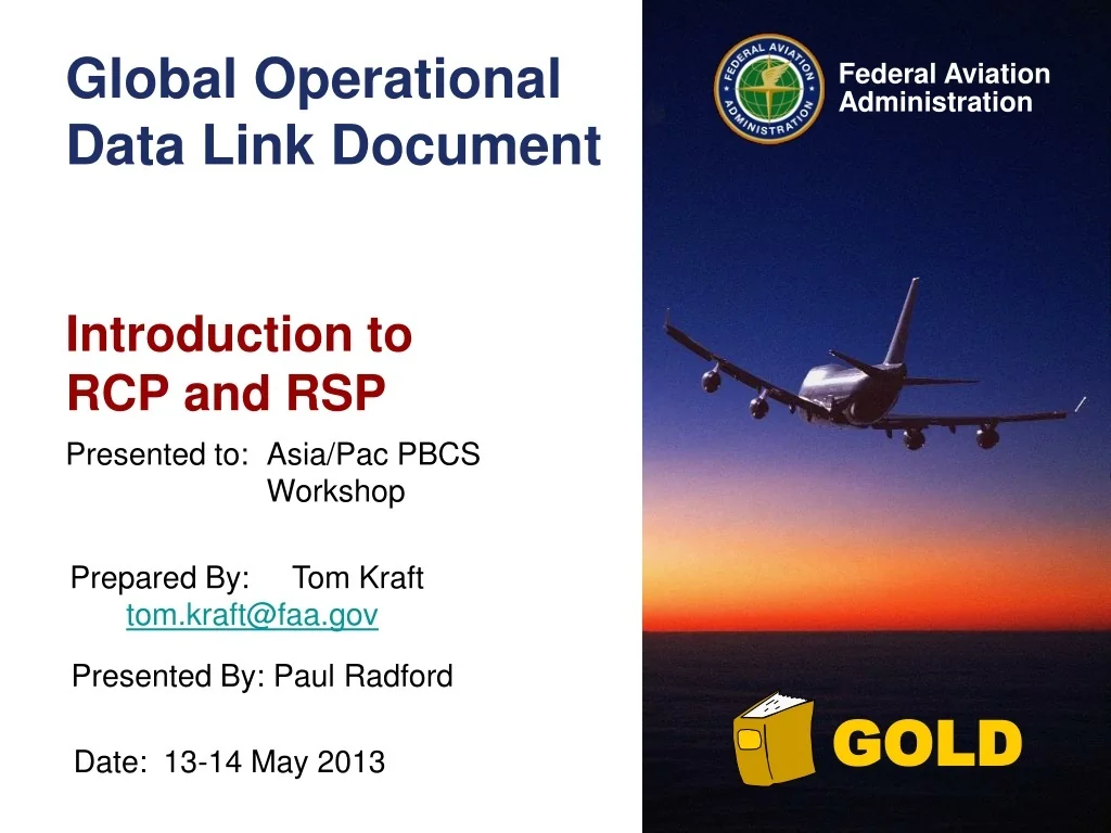 PPT - Global Operational Data Link Document: Introduction to RCP and ...