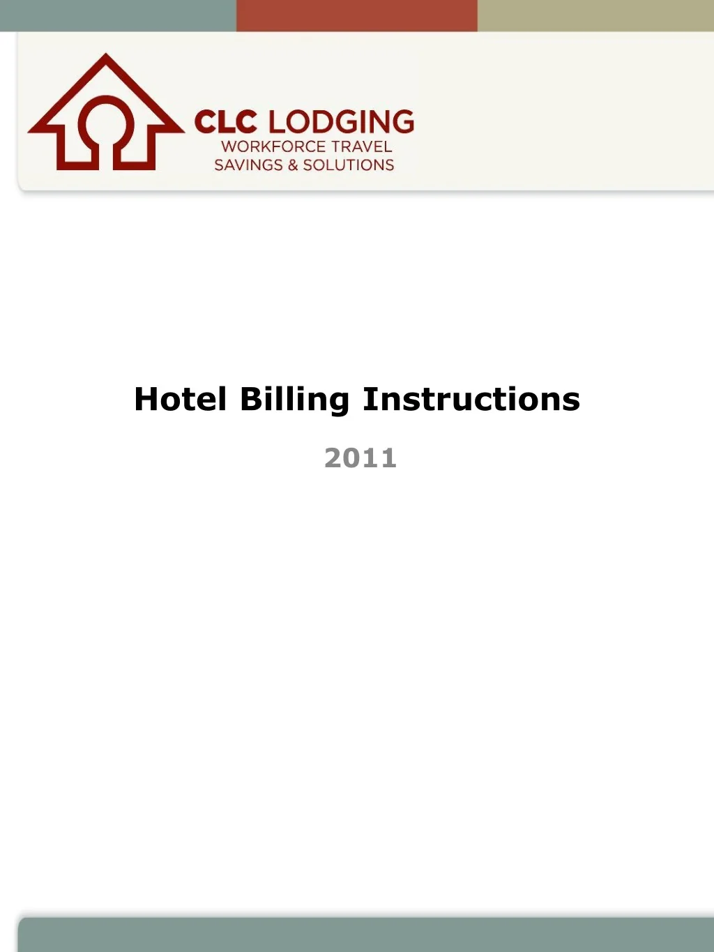 PPT - Hotel Billing Instructions 2011 PowerPoint Presentation, free ...