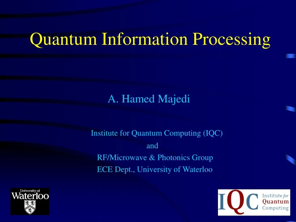 Ppt Quantum Information Processing Powerpoint Presentation Free
