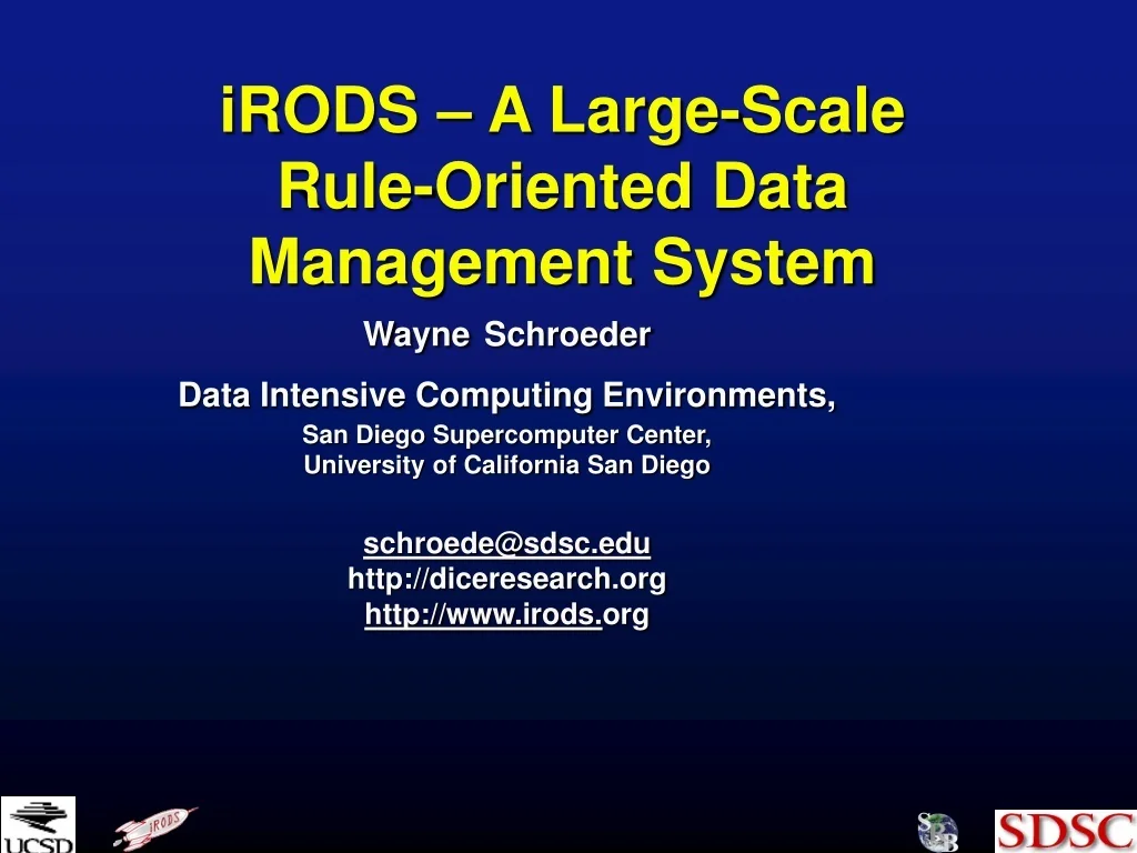 PPT - iRODS: Rule-Oriented Data Management System PowerPoint Presentation - ID:9312145