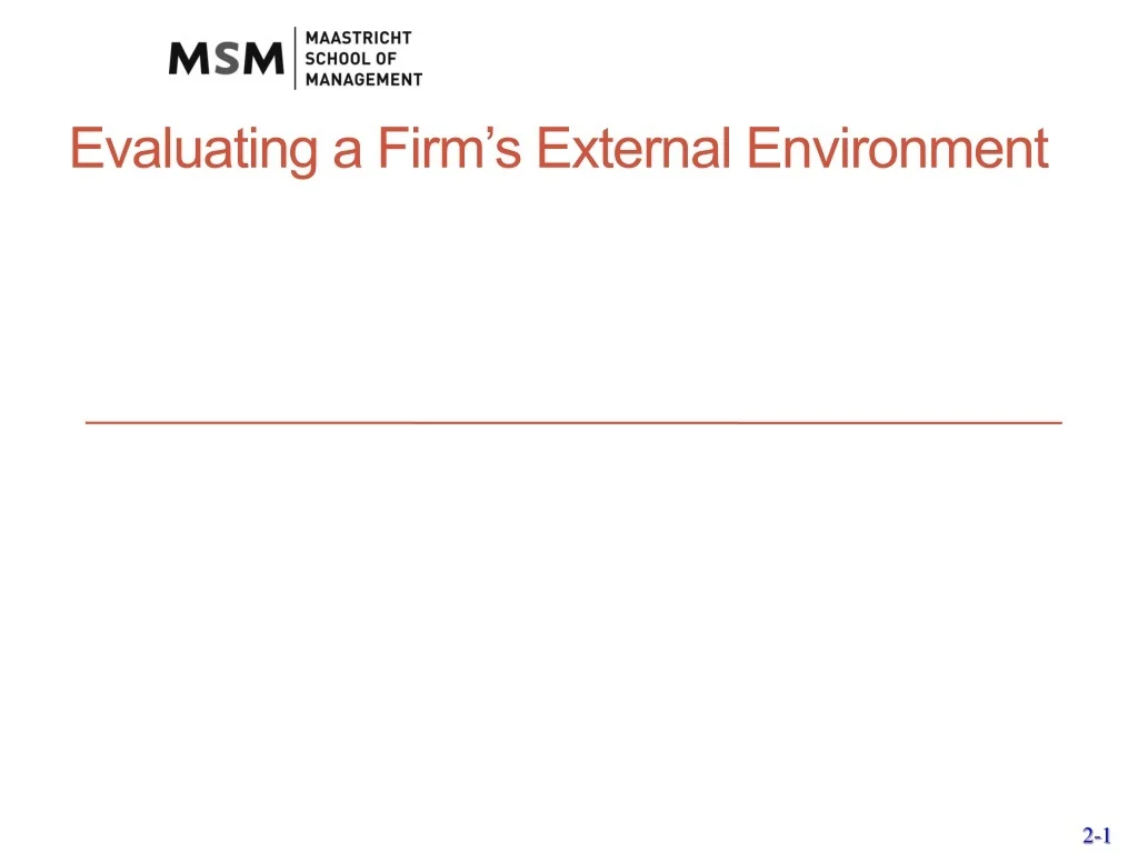 PPT - Evaluating a Firm’s External Environment PowerPoint Presentation ...