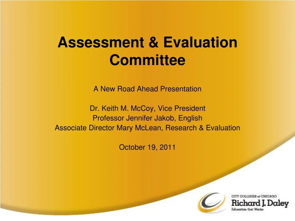 PPT - Assessment & Evaluation Committee PowerPoint Presentation, free ...