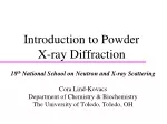 PPT - An Introduction to the Powder Diffraction Experiment PowerPoint ...