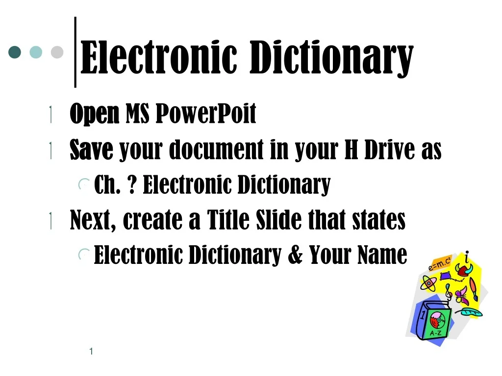 PPT - Electronic Dictionary PowerPoint Presentation, free download - ID ...