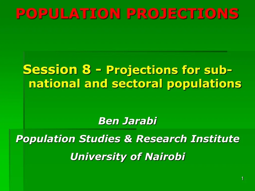 PPT - POPULATION PROJECTIONS PowerPoint Presentation, free download ...