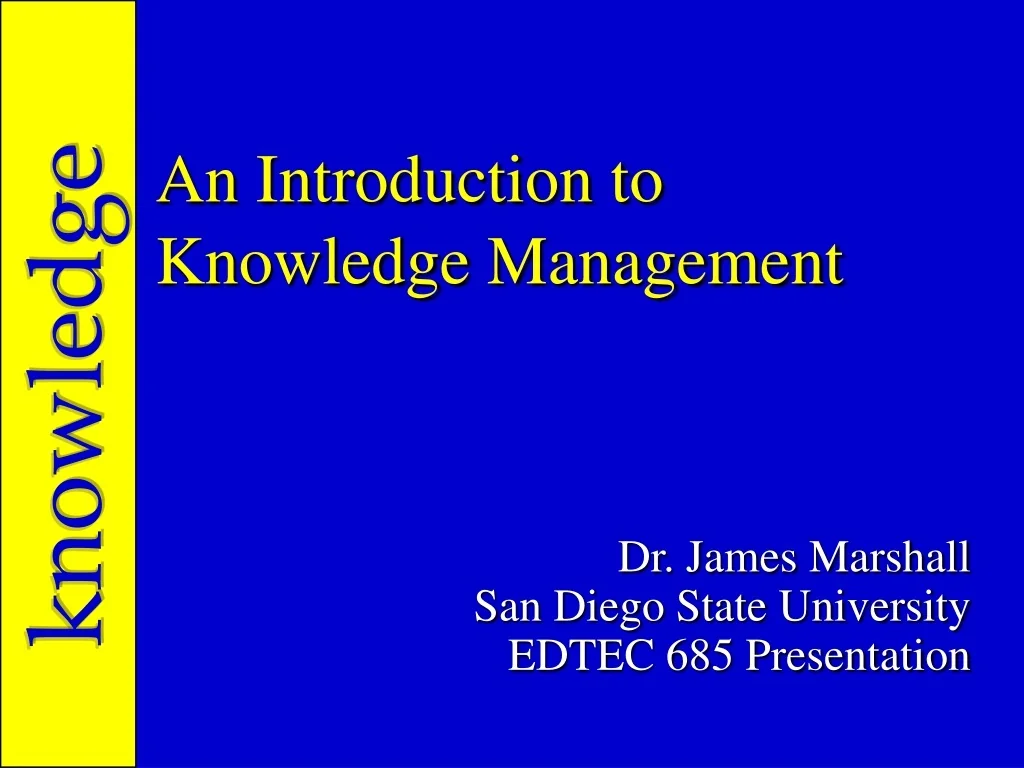 PPT - An Introduction to Knowledge Management PowerPoint Presentation ...