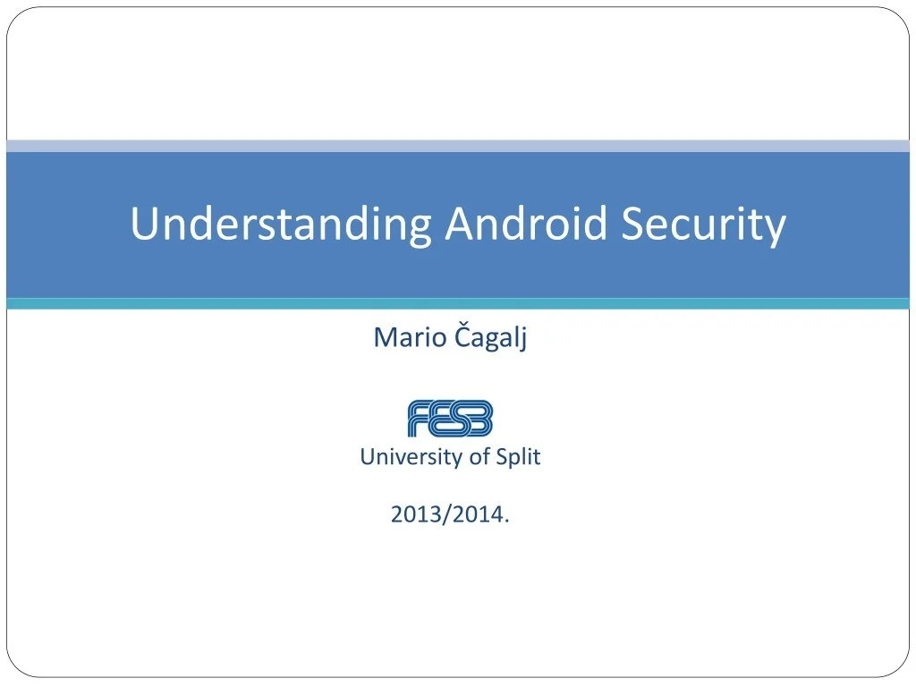 PPT - Android Security Essentials for Developers PowerPoint ...