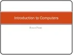PPT - Introduction to Computers PowerPoint Presentation, free download ...