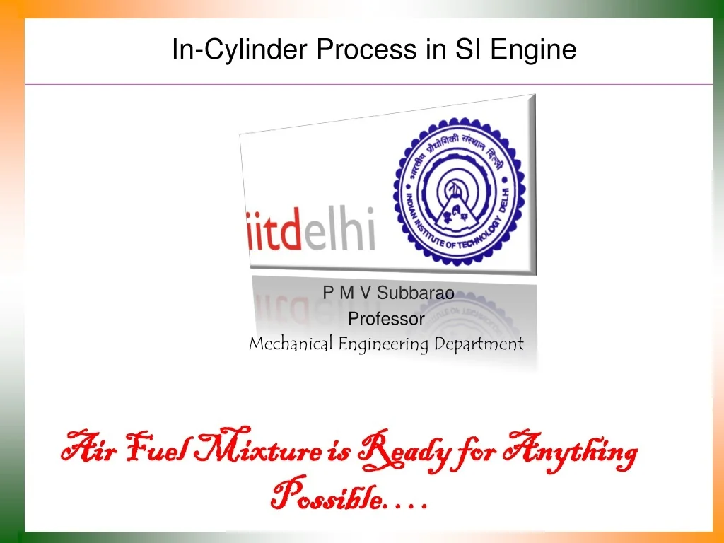 PPT - In-Cylinder Process in SI Engine PowerPoint Presentation, free ...