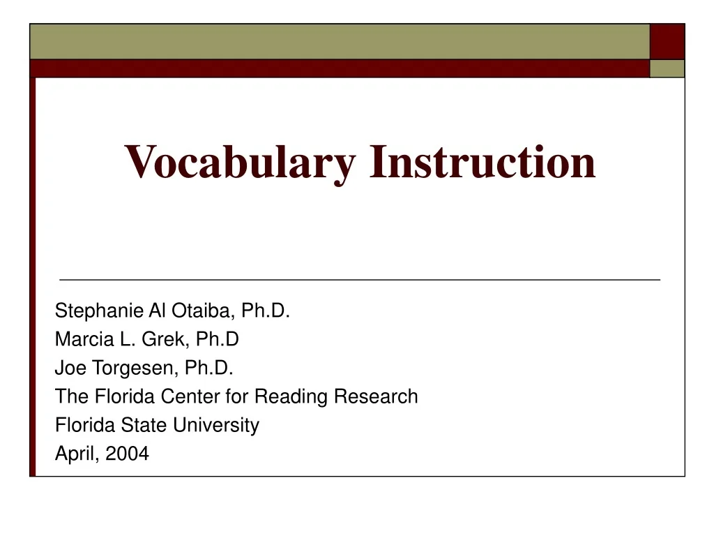 PPT - Closing the Vocabulary Gap: Effective Strategies for Word ...